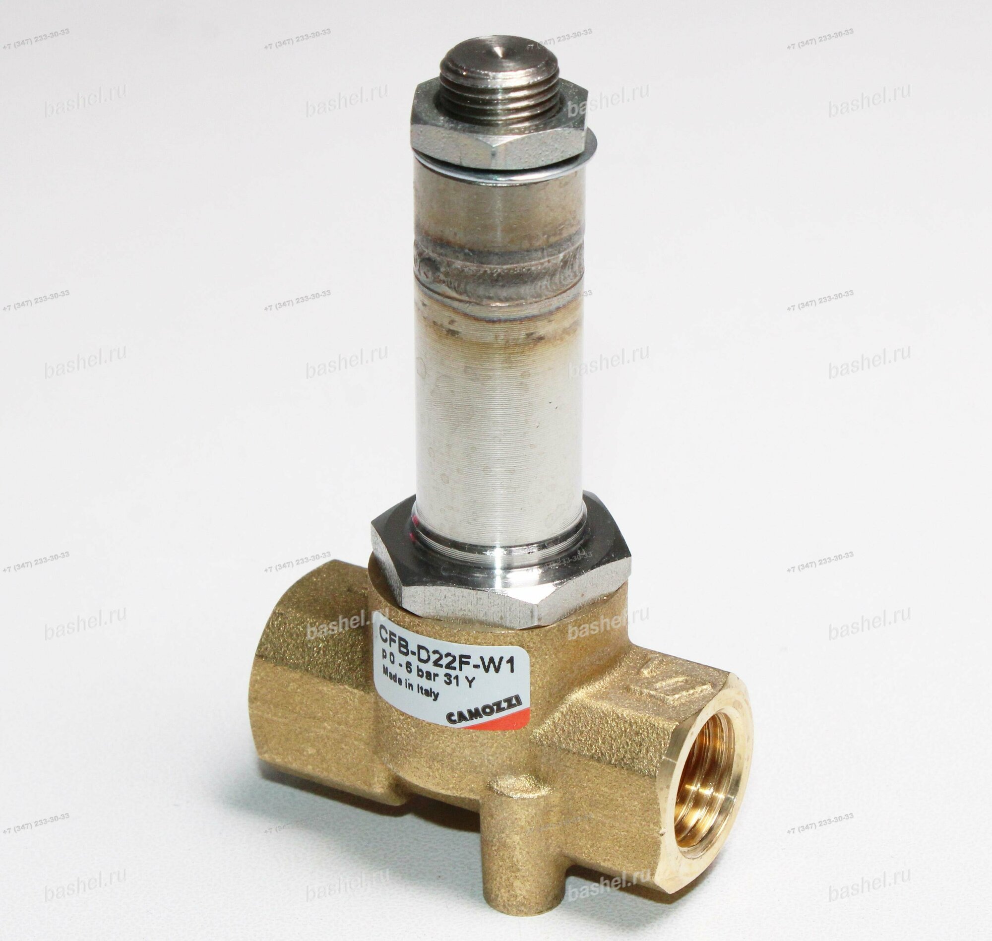 CFB-D22F-W1, Клапан соленоидный 2/2, н. з, 0-6 бар , G =1/4, уплотнение FKM, Camozzi