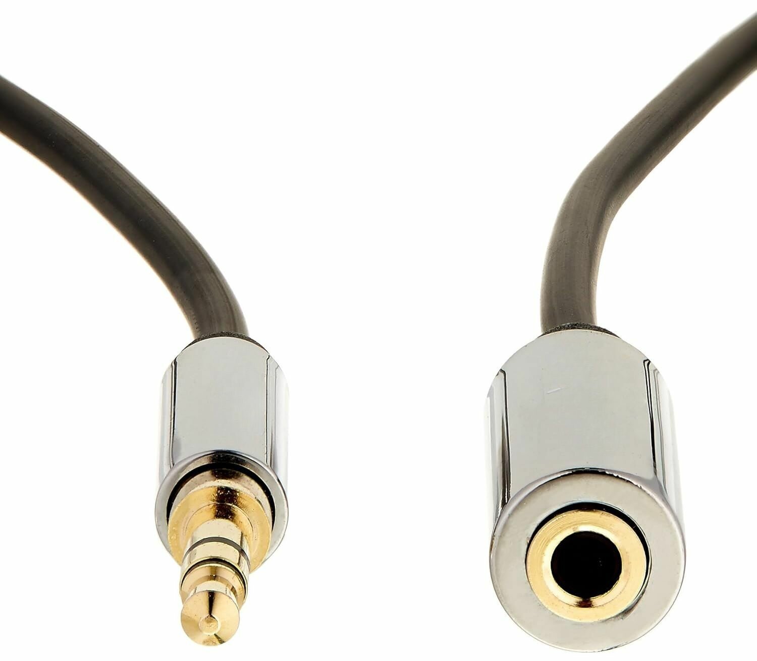 Кабель-удлинитель для наушников HI-FI класса 1.5 метра jack 3.5 (3 pin) (M) - jack 3.5 (3 pin) (F)