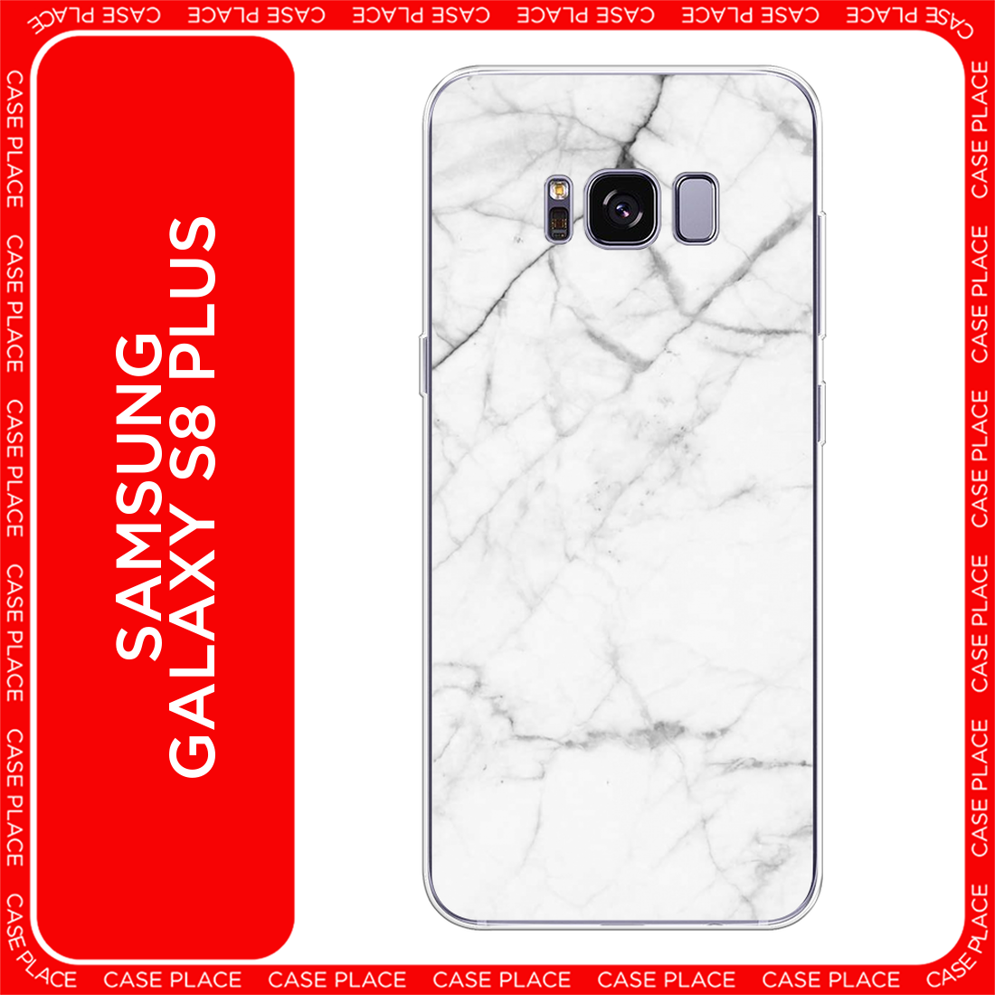 Чехол на Samsung Galaxy S8 + / Самсунг Галакси С8 Плюс с принтом Светлый мрамор