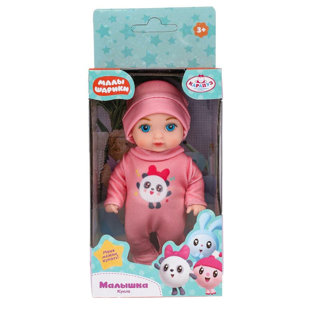 Пупс неозвученный Малышарики, 12 см. можно купать Карапуз Y12AB-PANDA (84)