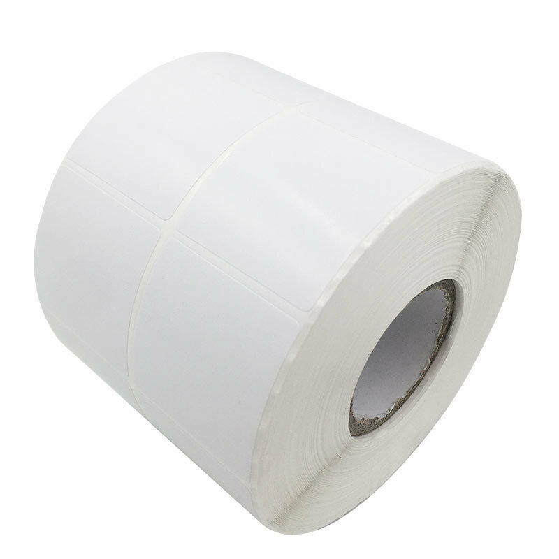 Горячая продажа SG, покрытая бумага 40X40, этикетка с клеем, бумага для печати QR-кодов и штрих-кодов, наклейки для новогодних коробок, устойчивые к высоким температурам