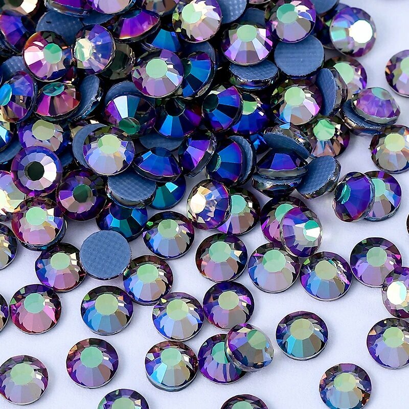 Стразы QIAO розовые/фиолетовые SS16 - 1440Pcs, Ghost purple