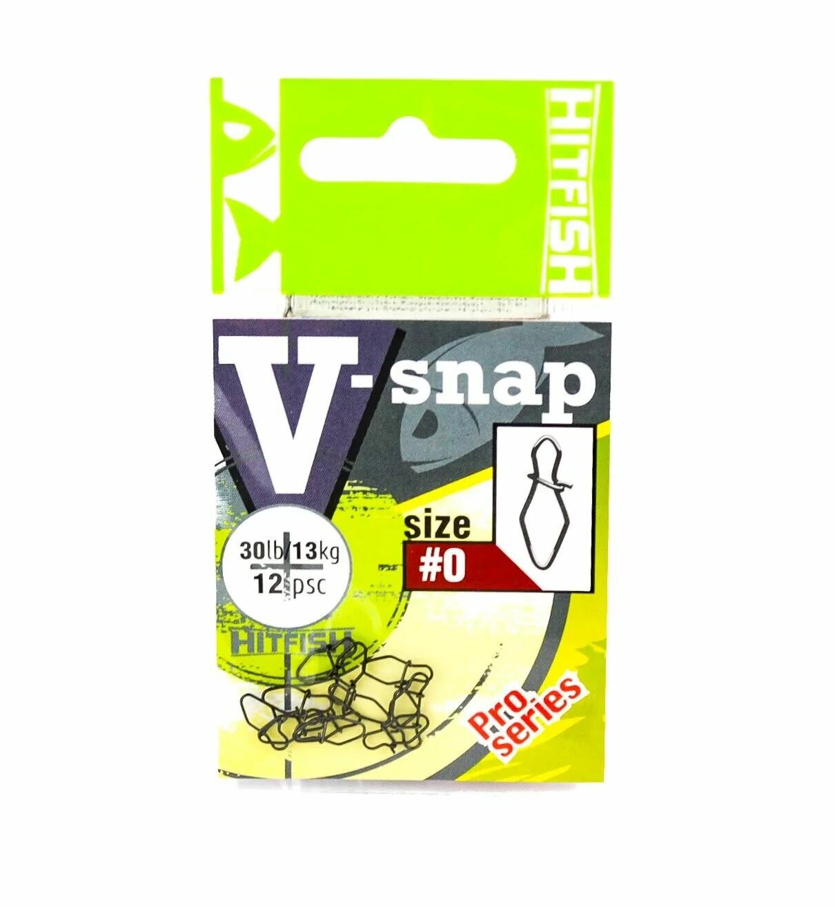 Застежка HITFISH V-Snap 0 (30lb/13kg) (12 шт./пач)
