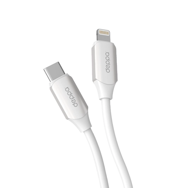 Кабель Deppa Silicone Type-C - Lightning 3A 1.2м (72537) Белый