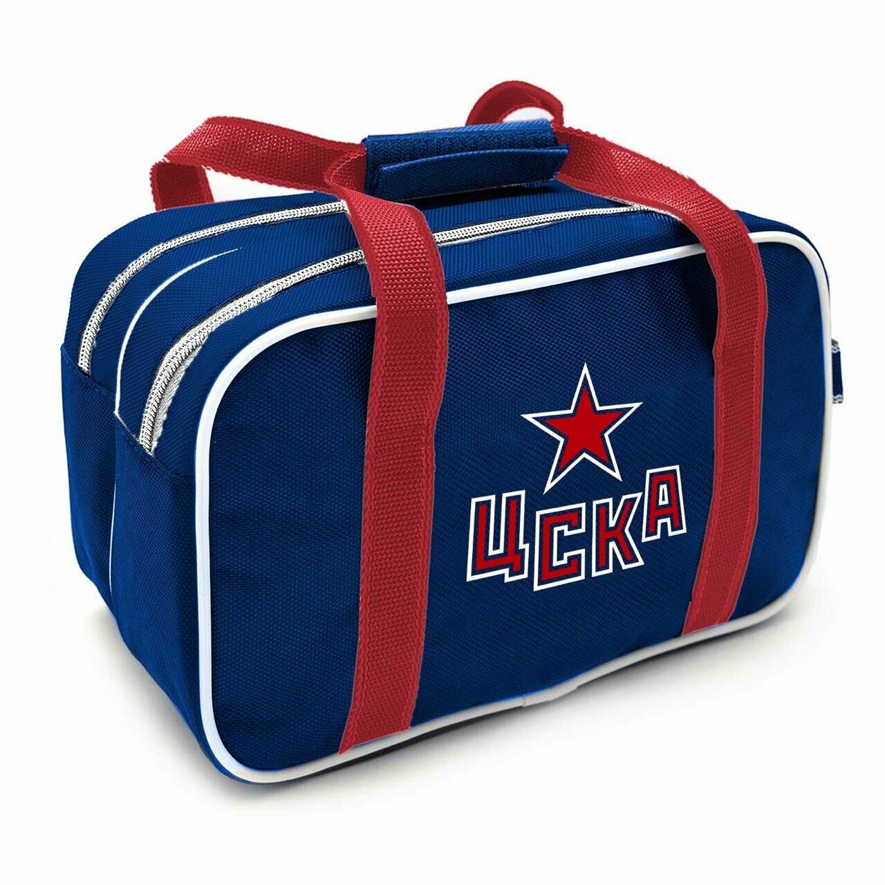 Косметичка органайзер хоккеиста - синяя с логотипом, 28х17х14см