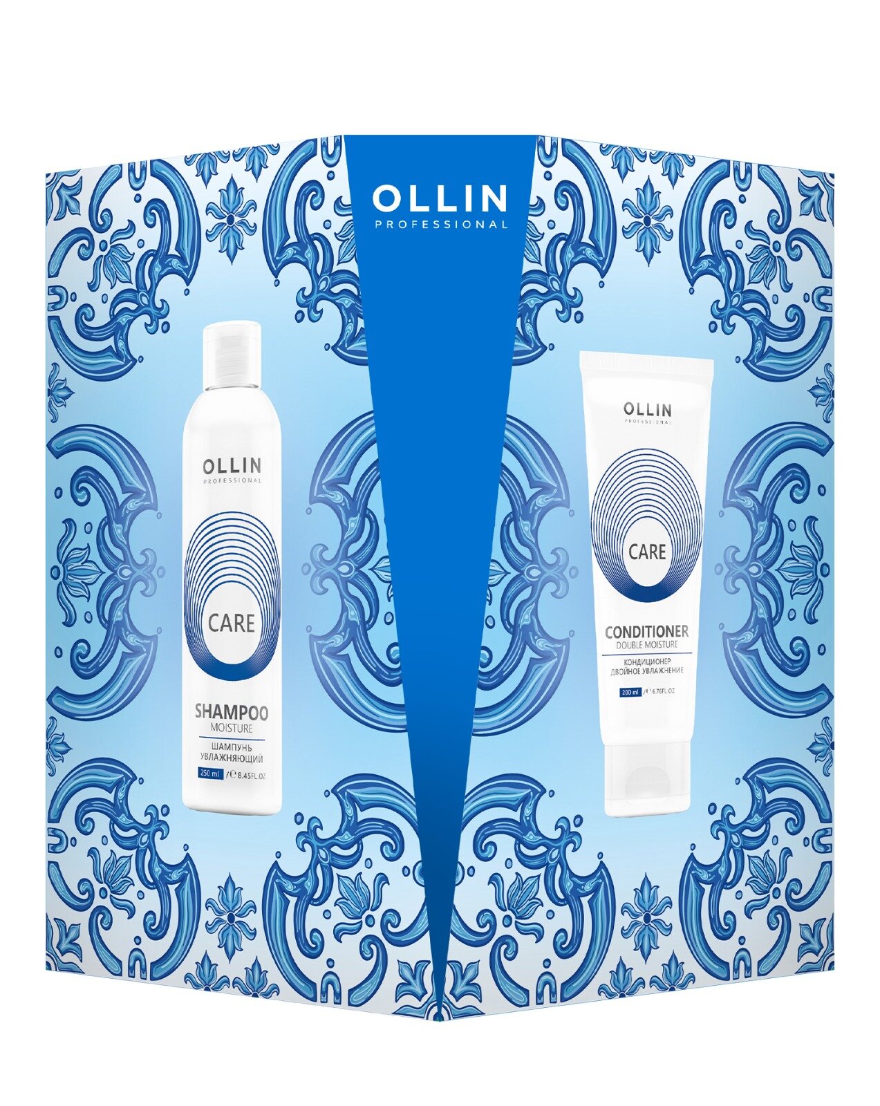 Набор Ollin Professional Care "Двойное Увлажнение", шампунь и кондиционер, для волос