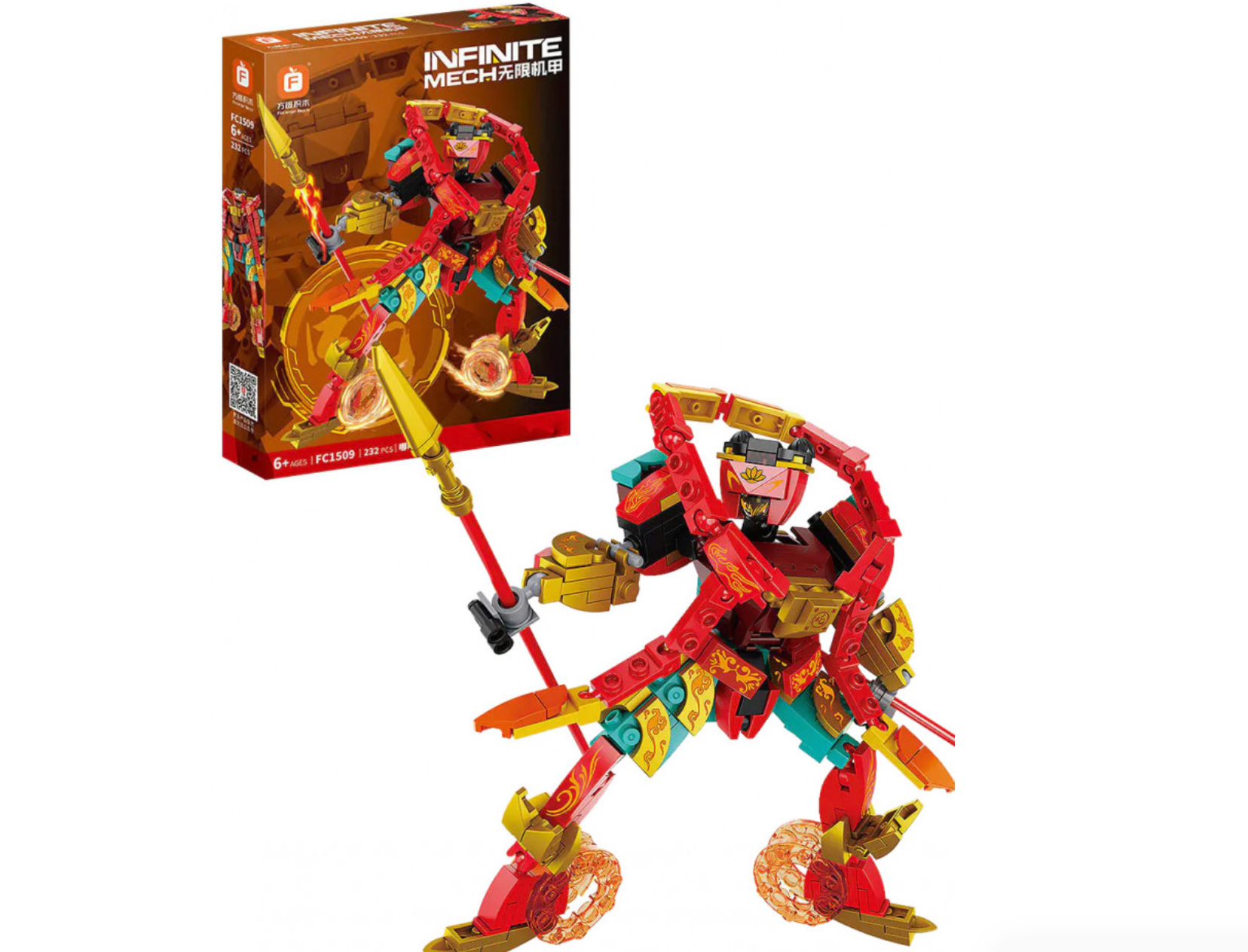 Конструктор Ниндзя Робот-самурай Nezha FC1509 Forange Block NINJA Infinite Mech, 232 детали