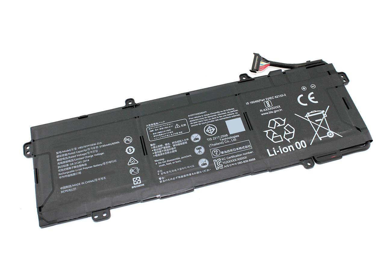 Аккумулятор HB5781P1EEW-31A для ноутбука Huawei MateBook 13s 11.55V 5195mAh черный
