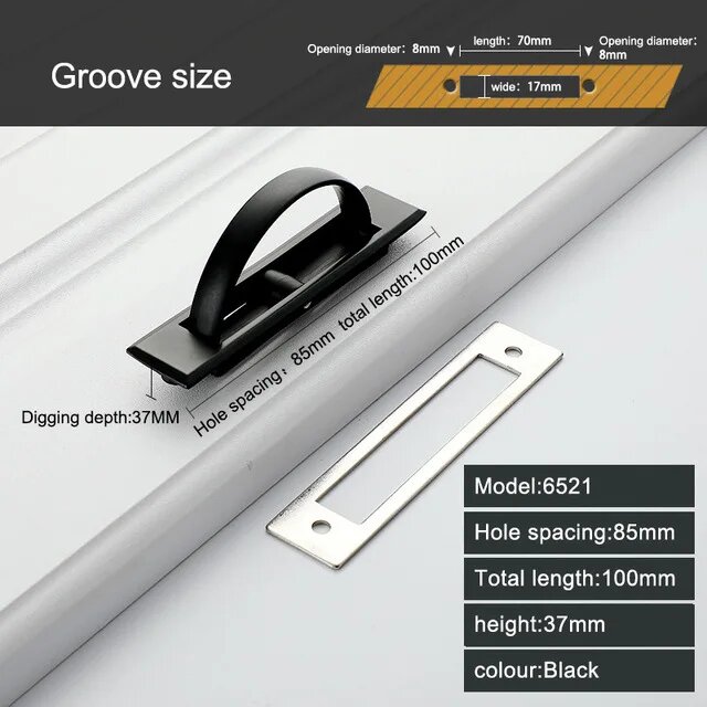 Ручки Для Скрытых Дверей KAK Tatami, Из Цинкового Сплава, Врезные, В Современном Стиле, Красивый Хромированный Цвет