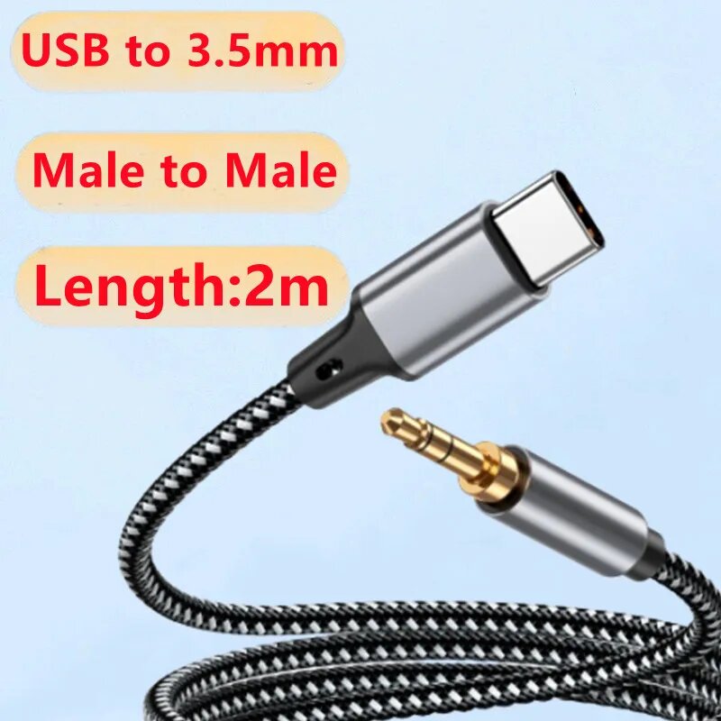 USB to 3.5mm Male to Male 2m