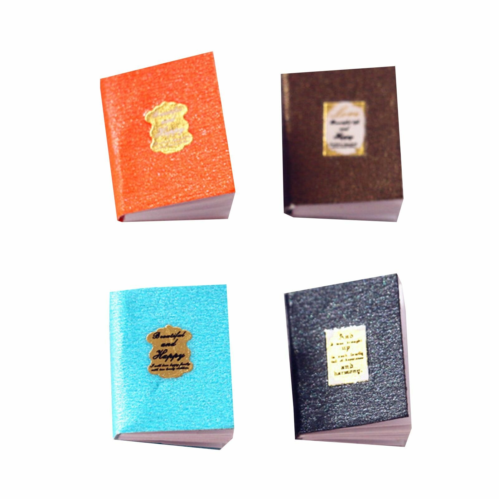 Аксессуар для кукол,1:12 миниатюрные классические цветные книги - комплект B, 1 набор из 4 штук