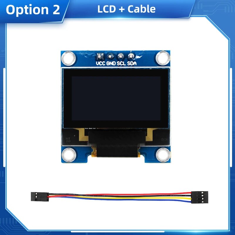 SHCHV 0,96" OLED дисплей 128x64 синий для Arduino STM32 Raspberry Pi LCD-Cable