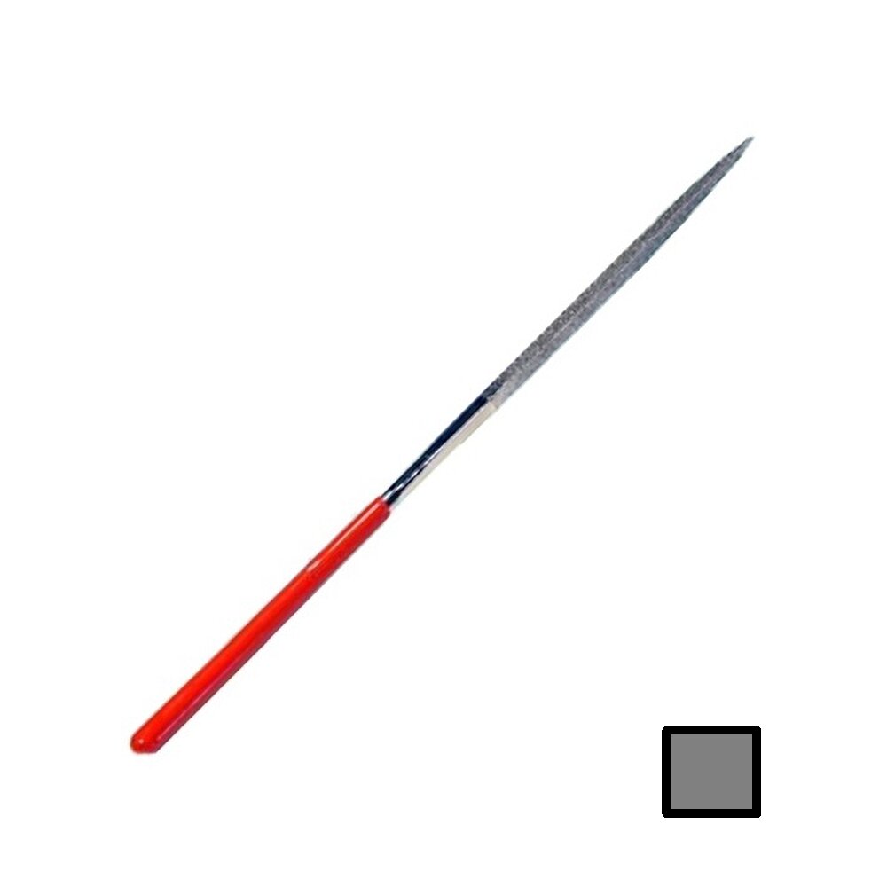 Надфиль Алмазный квадратный 160х4 с обрезиненной ручкой VI-HFD-SQ