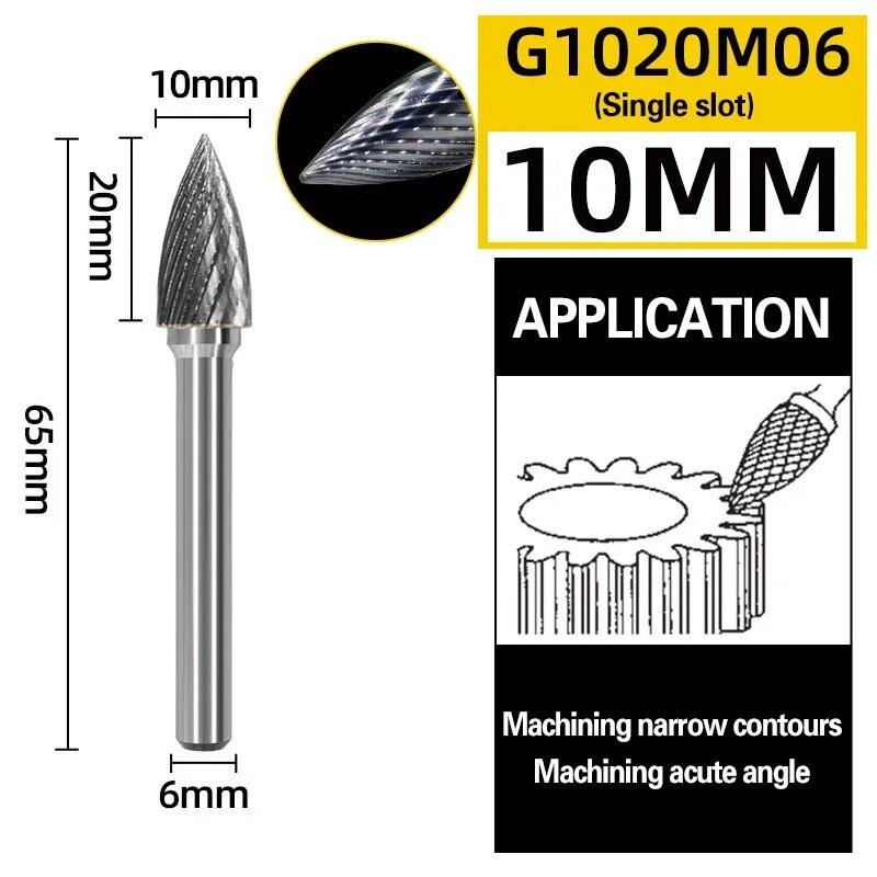Шлифовальная головка HILIXUN G1020M06, 10 мм