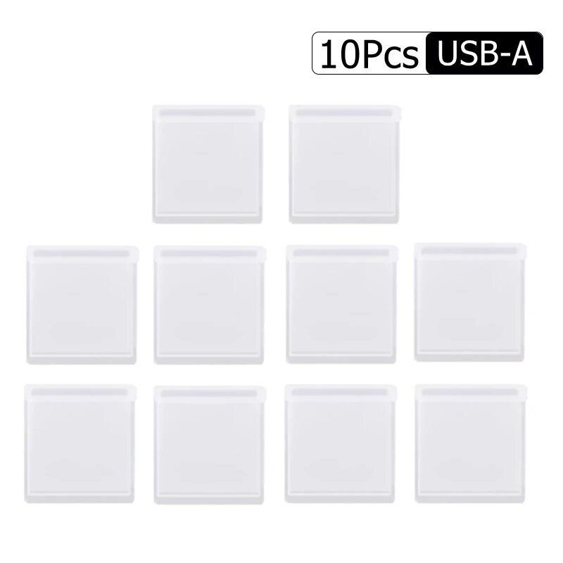 1-10 шт. универсальный пылезащитный чехол для IOS типа C Micro USB A, адаптер кабеля для передачи данных, водонепроницаемая крышка, пылезащитные заглушки 10Pcs USB A
