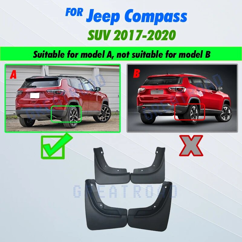 Для Jeep Compass 2017-2023 2018 2019 2020 2021 2022 Автомобильные брызговики, брызговики, брызговики, аксессуары для крыльев
