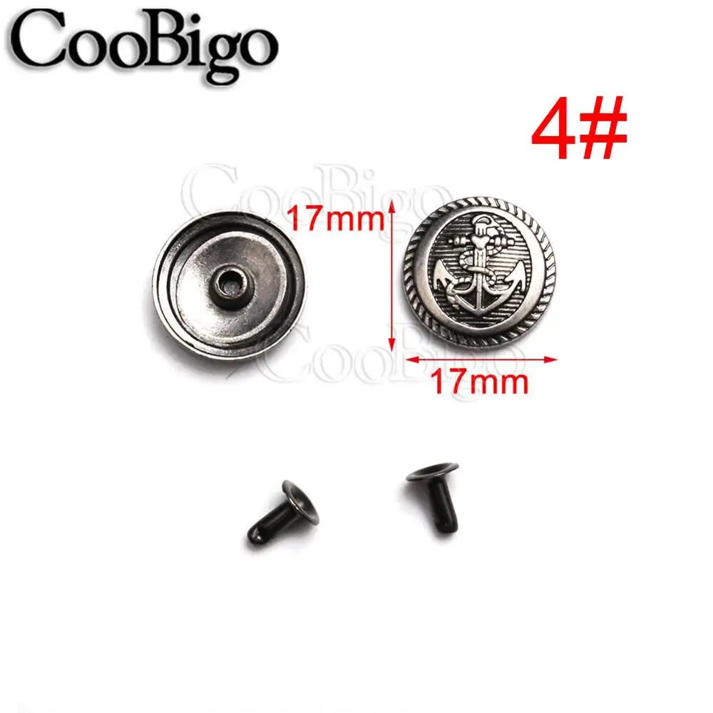 5 комплектов металлических заклепок для рукоделия 4