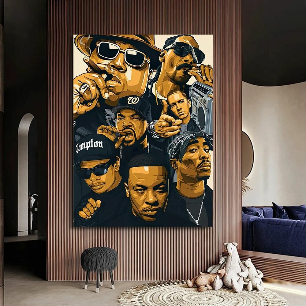 Картина "Notorious b.i.g", на холсте, 50x70 см, на подрамнике