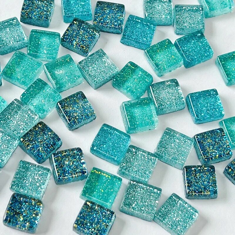Детская мозаика из хрустального стекла 50 шт. Бирюзовый, Blue Spangle
