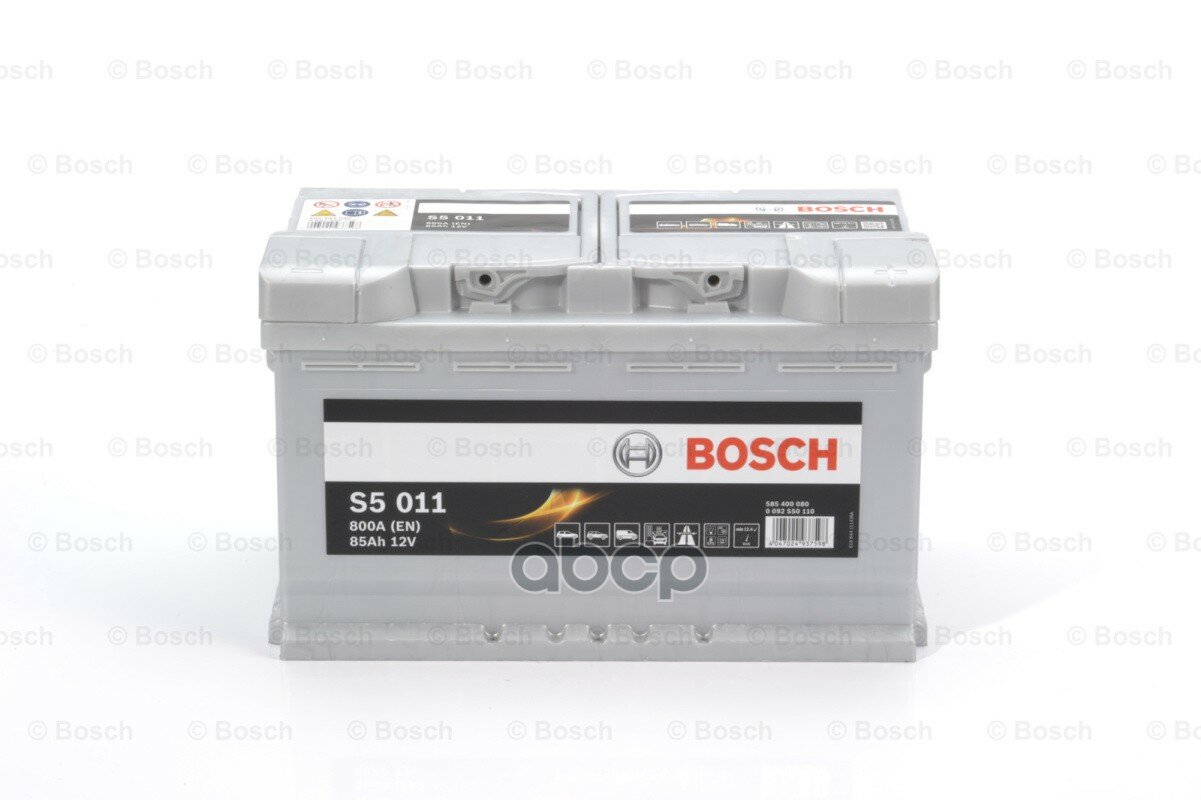 Аккумулятор BOSCH 800A Обратная полярность 85 А/ч 315x175x190 Bosch арт. 0 092 S50 110