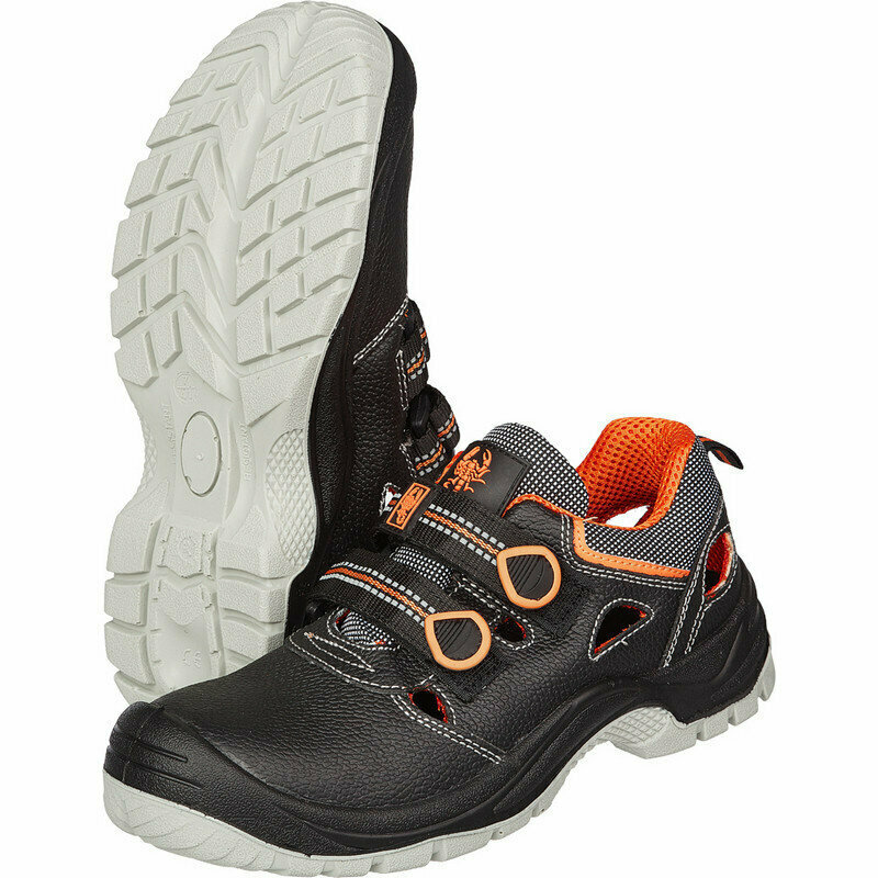 Полуботинки с перфорацией сандалии Премиум 1303ПК ПУ-ТПУ из натуральной кожи черные с композитным подноском размер 41, 825697