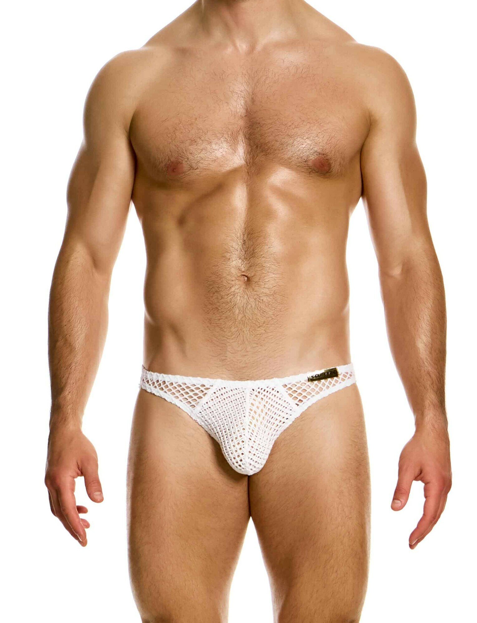 Трусы-брифы "Mesh Through Low Cut Briefs - White" / Modus Vivendi / Белый / Размер M