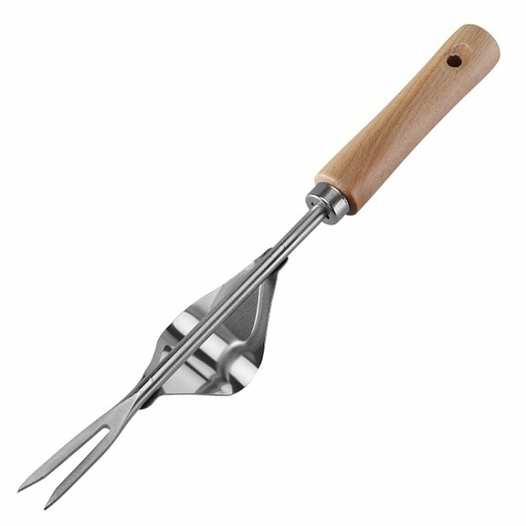 Садовая ручная прополка с защитой от перегибов, стальная лопата для удаления корней, инструмент для копания, прополки и рыхления почвы