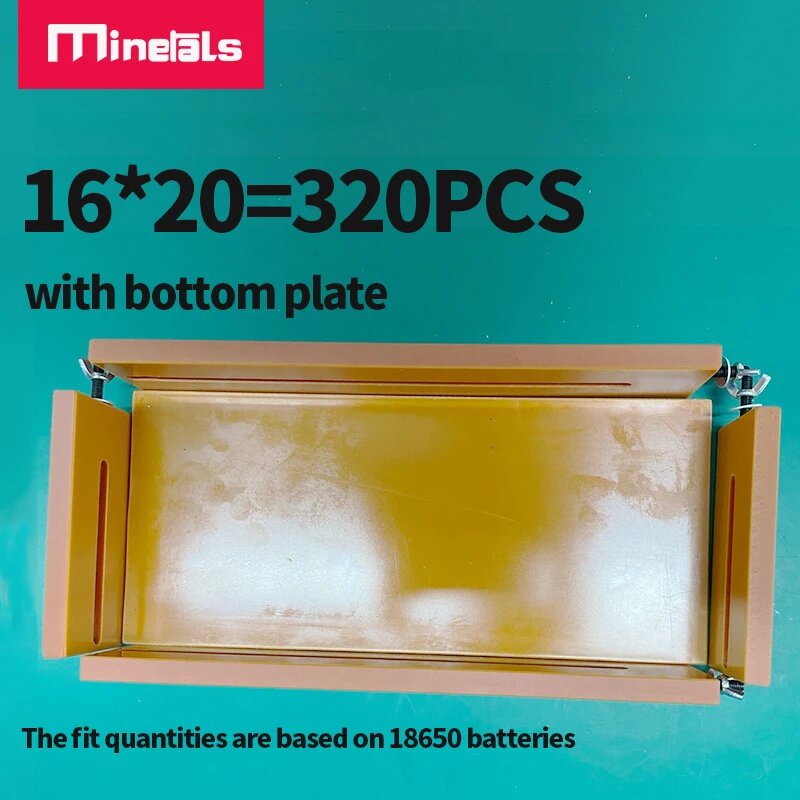 Зажим для аккумуляторов 18650, 21700, 32650, 26650 Minerals 16-20 bottom plate
