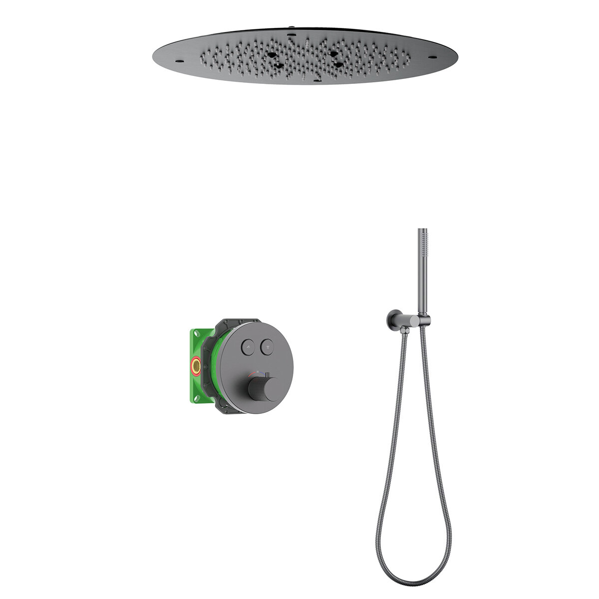 Душевая система встроенная с термостатом Timo (Тимо) Saona черное золото (SX-2370/18SM)