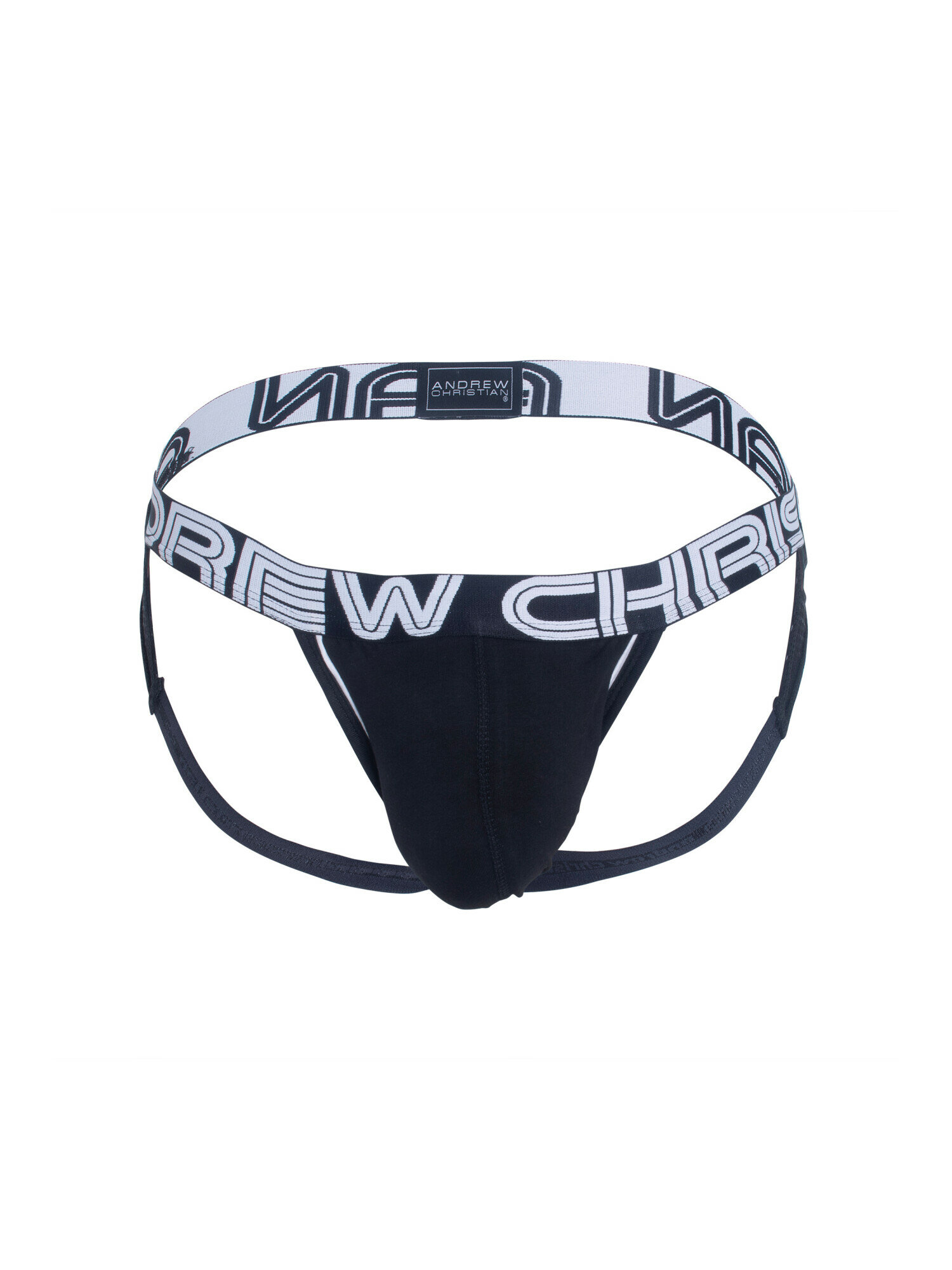 Трусы-джоки "Show-It Slow Fashion Jock - Black" / Andrew Christian / Черный / Размер S