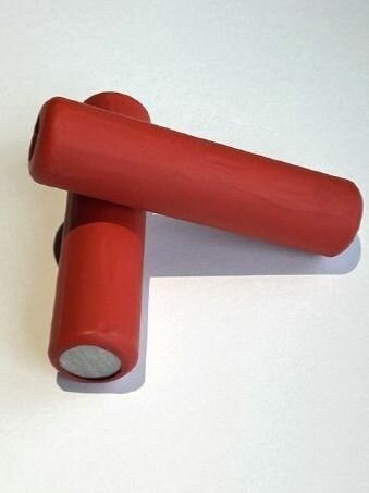 Гантели "Бой с тенью", 0,66кг, неразборные, прямой гриф, виниловая рукоятка, 2шт, красные