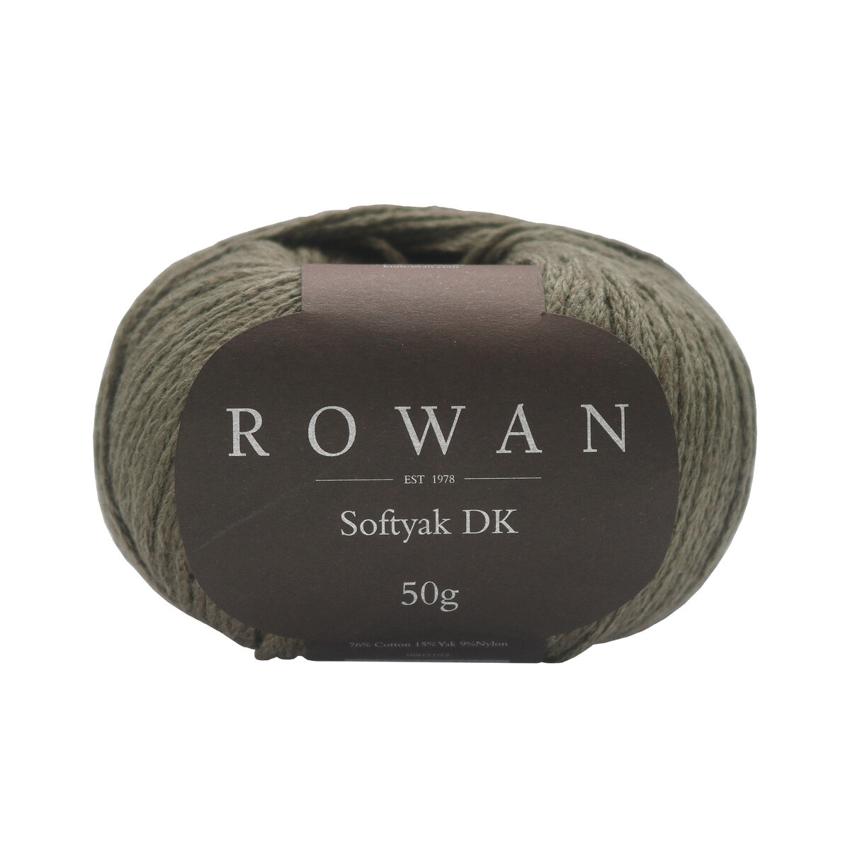 Softyak DK /Софт як ДК/ пряжа Rowan,(76% хлопок, 15% шерсть яка, 9% нейлон) 9802192 (254, хаки)