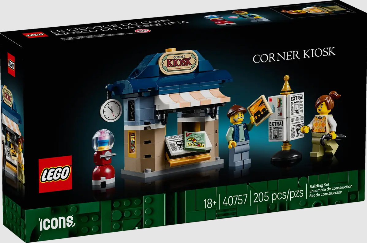 Конструктор 40757 LEGO ICONS Газетный киоск Коллекционный 205 детали