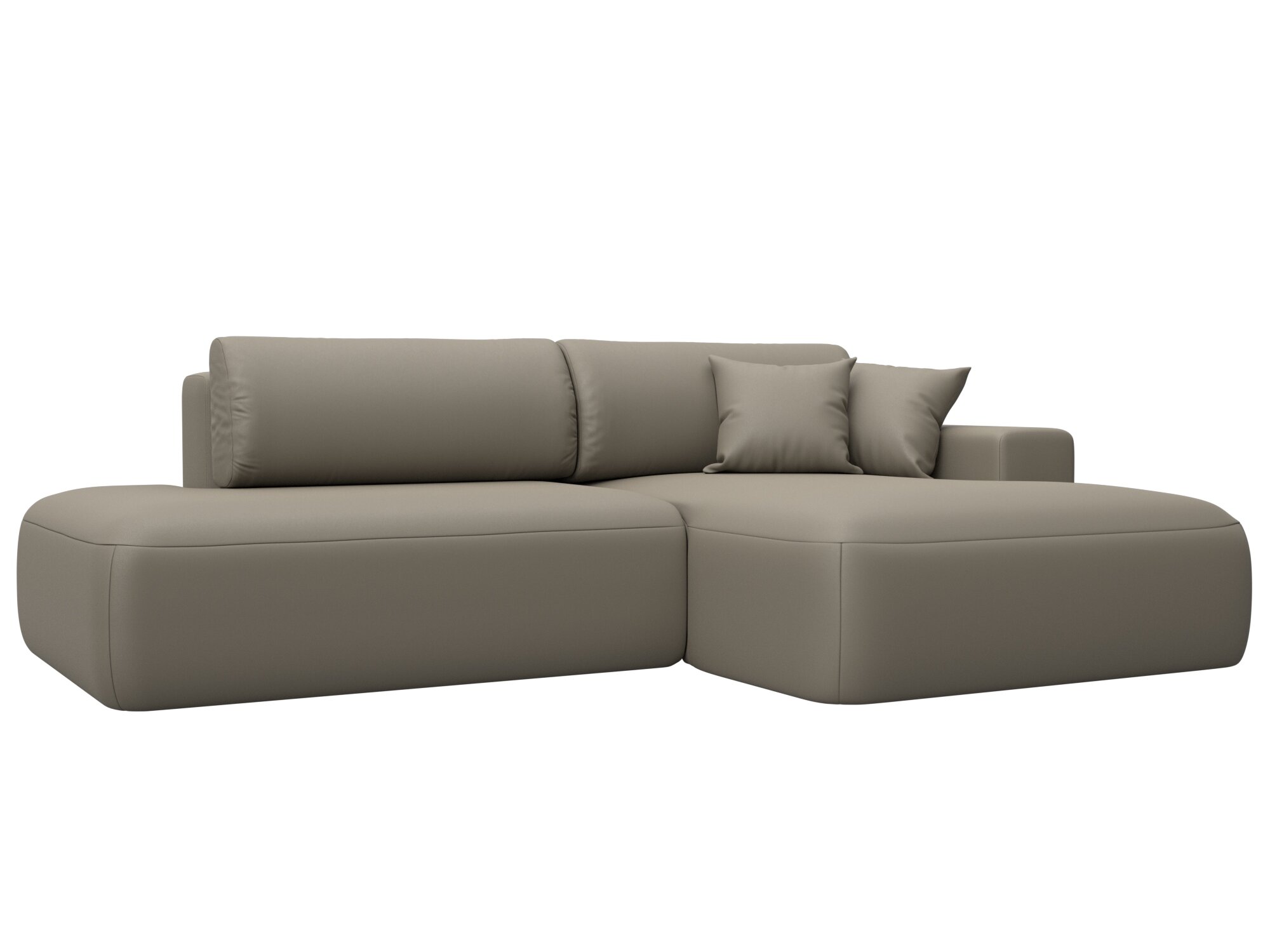 Диван угловой Лига-036 НПБ Модерн правый угол, экокожа GRIFON 04 бежевый