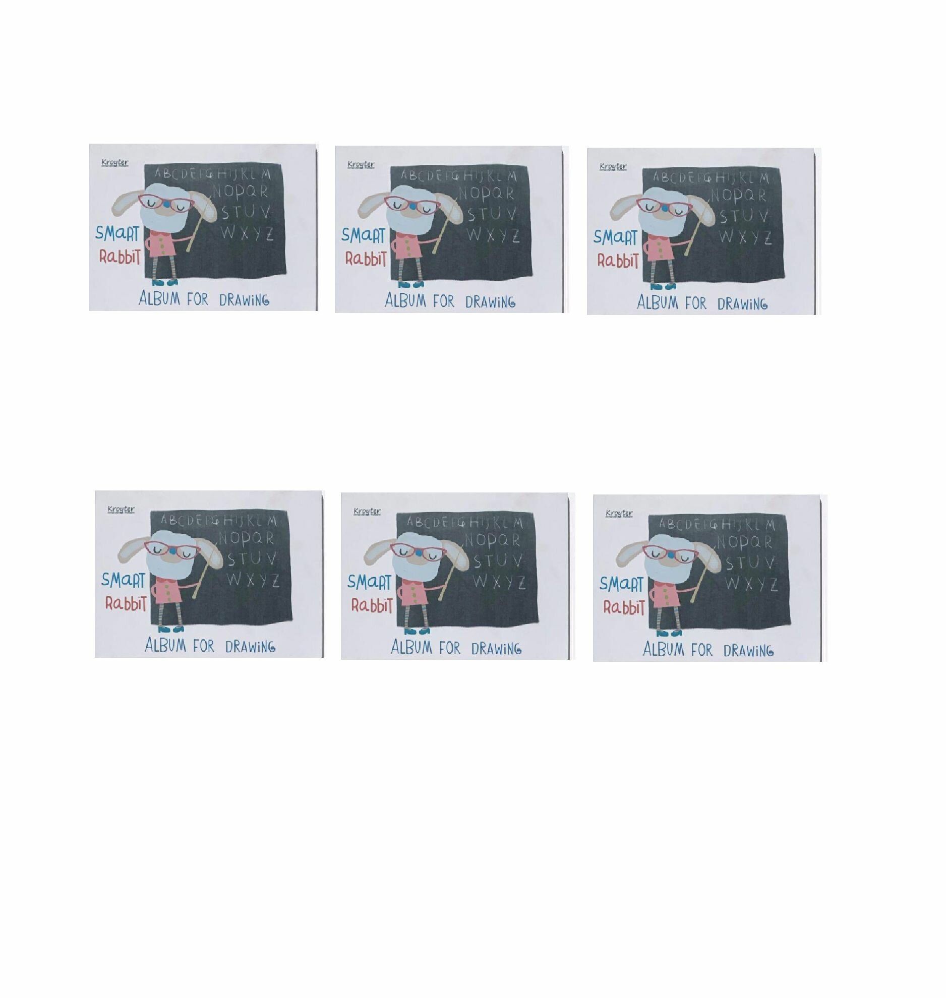 Kroyter Альбом для рисования, А5, 40 л, 6 уп