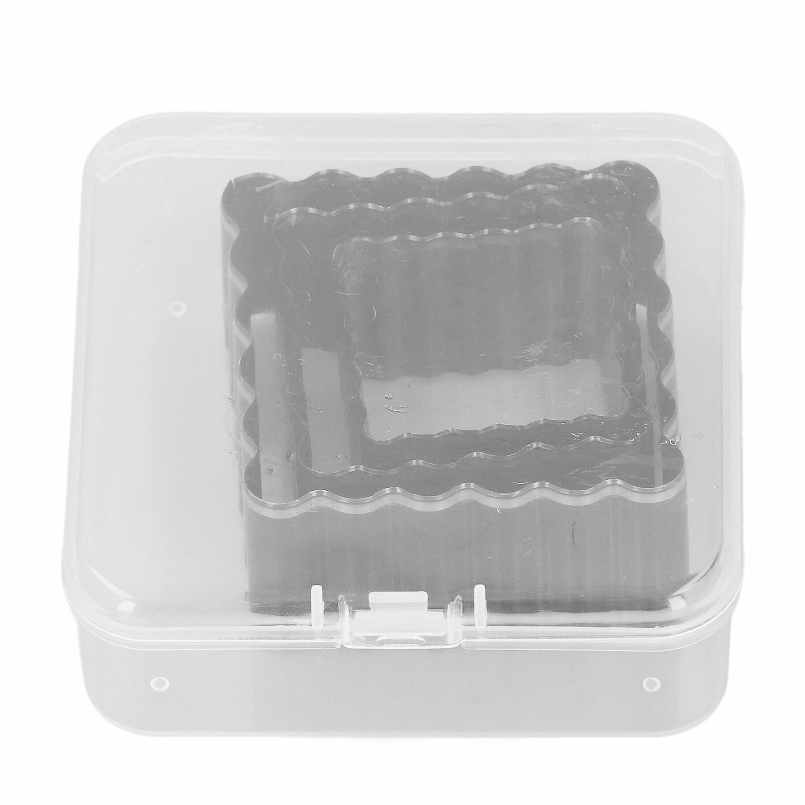 3 штампа для кожи 30-50 мм, квадрат, волнистая рамка