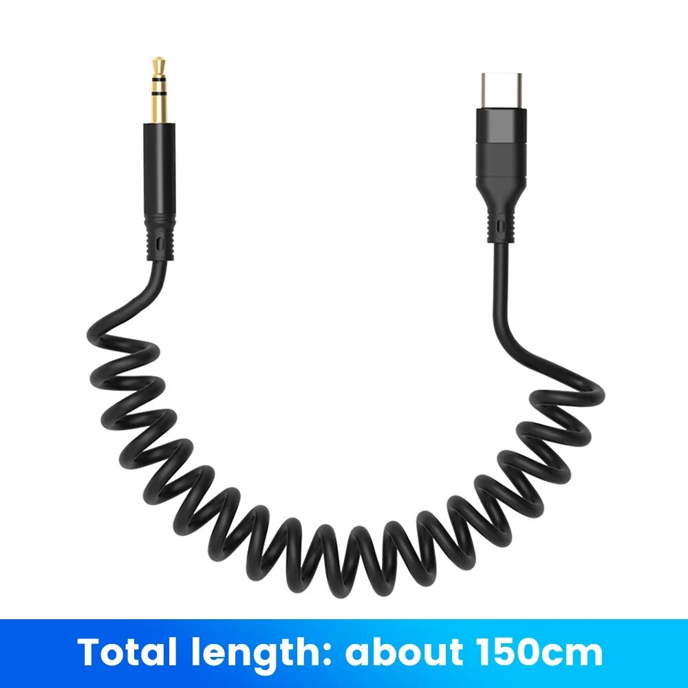 Olaf Type C на 3,5 мм автомобильный пружинный выдвижной аудиокабель для iPhone 15 16 USB C на 3,5 мм разъем AUX кабель динамика Aux адаптер