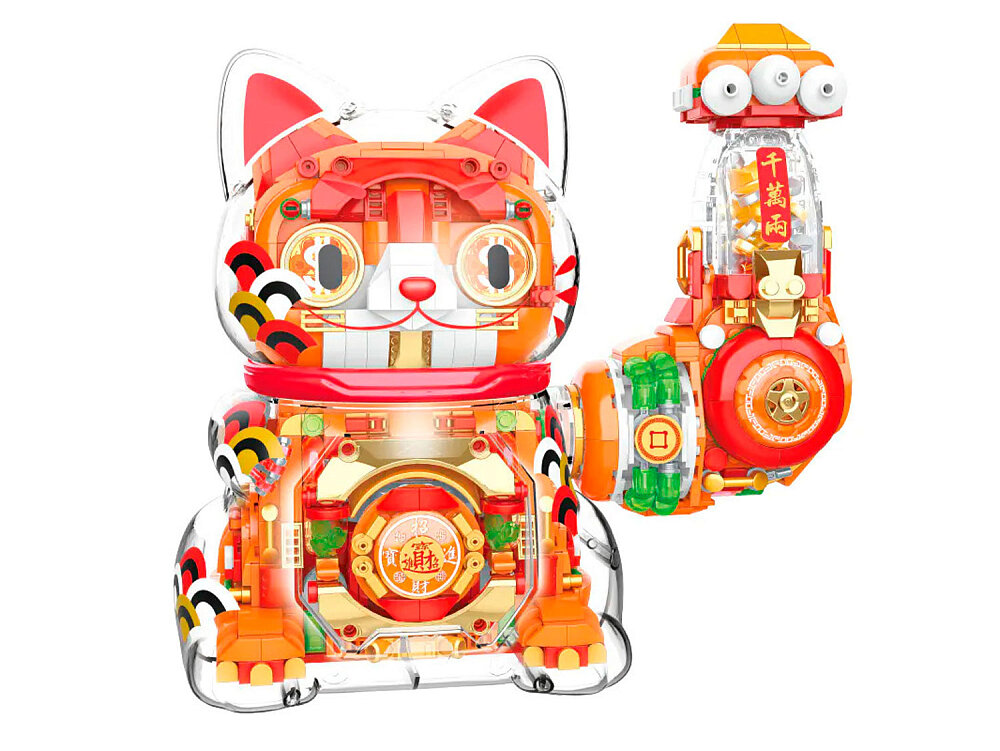 Конструктор JAKI JK8888-2 Конструктор Кот на удачу, в ассортименте