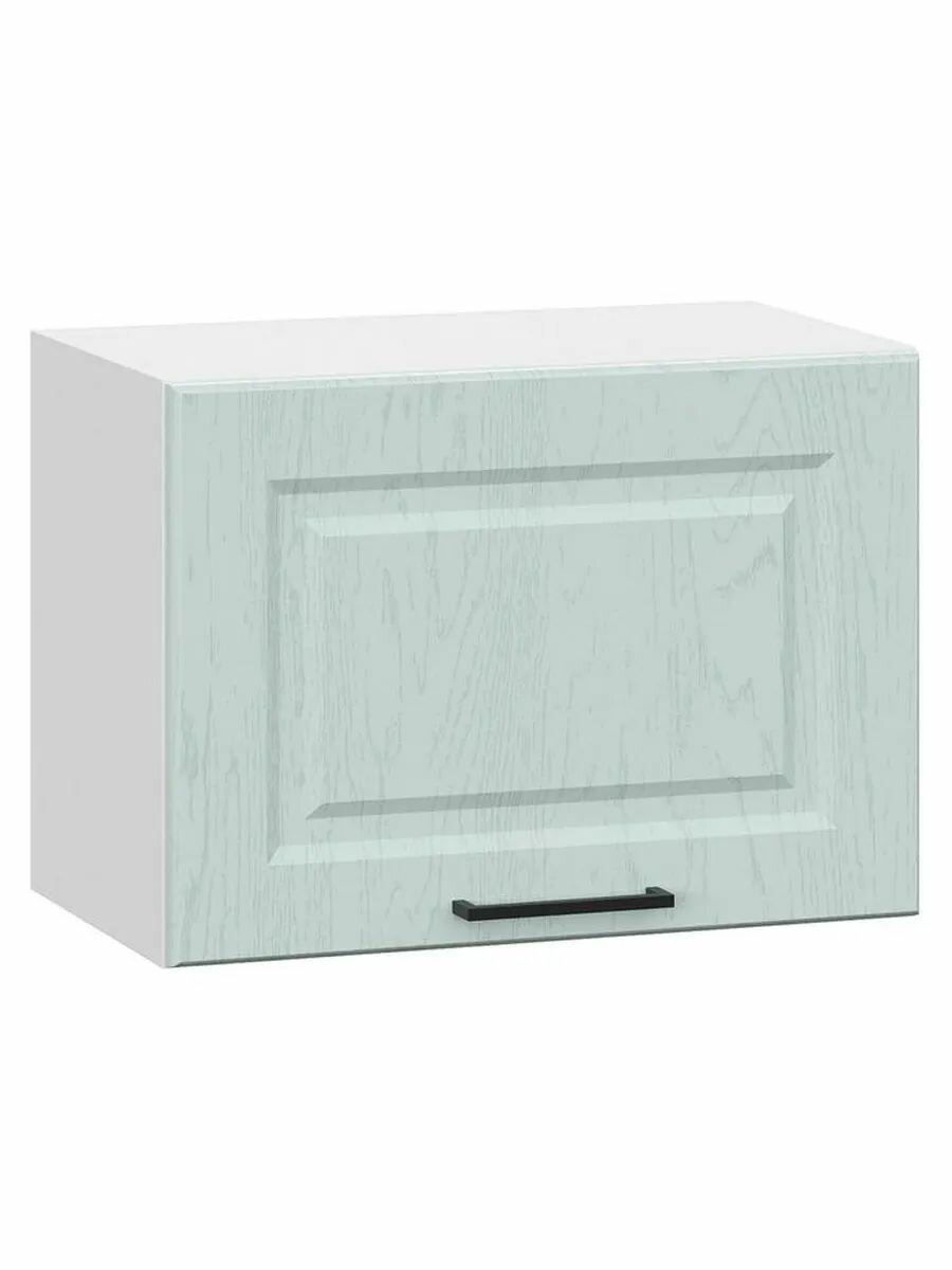 Кухонный модуль навесной, шкаф Шервуд с полками, 45х29.6х36 см, Белый / Деним голубой