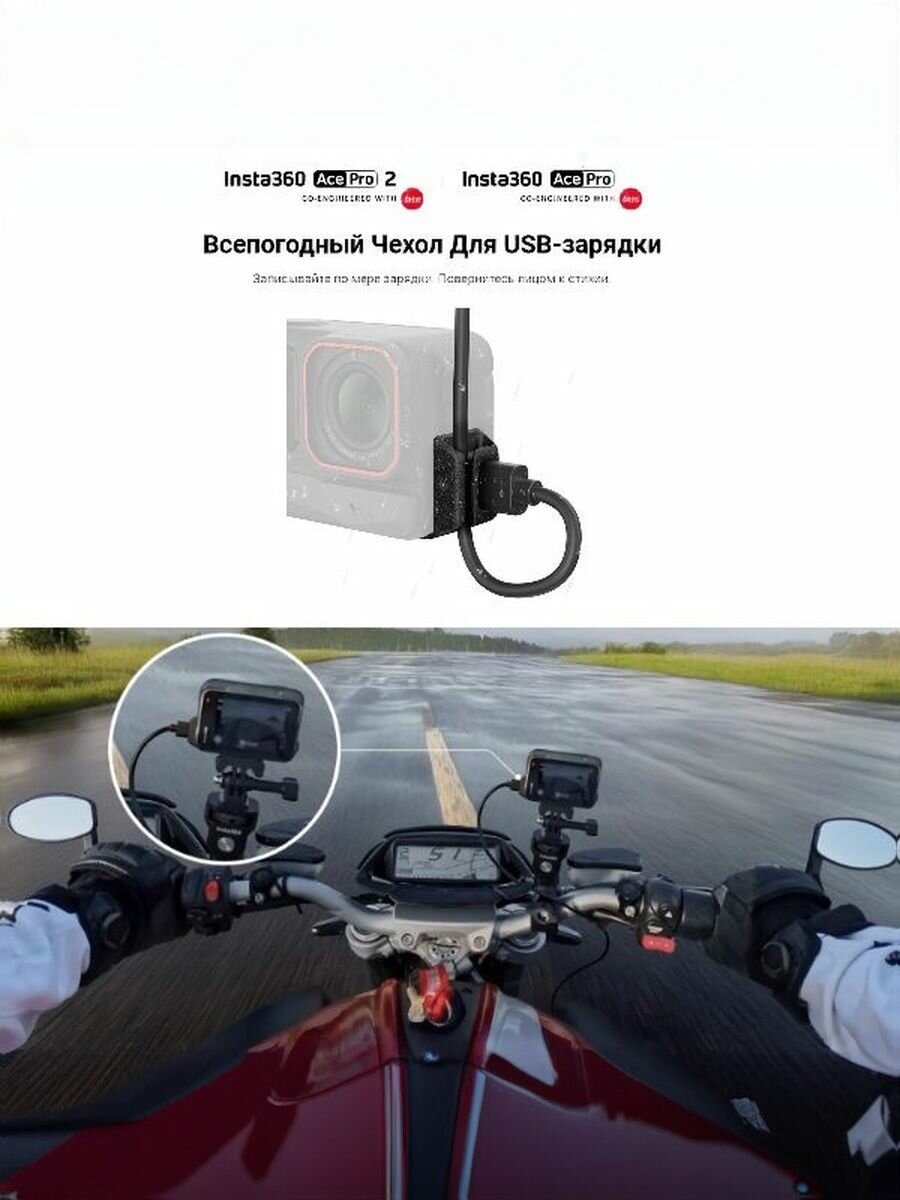 Всепогодная крышка для зарядки через USB для Insta360 Ace Pro 2/Insta360 Ace Pro (Ориг.)