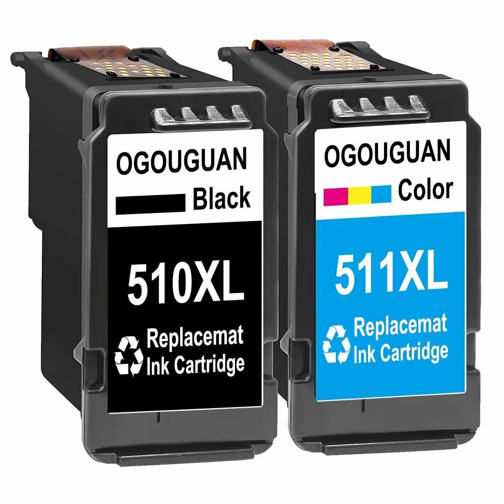 OGOUGUAN Комплект картриджей, совместимый, Набор CMYK, 2 шт