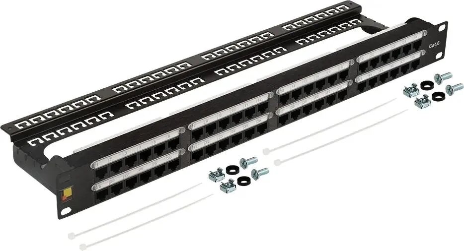 LAN-PPC48U6 / Патч-панель Lanmaster LAN-PPC48U6 19" 1U 48xRJ45 кат.6 UTP