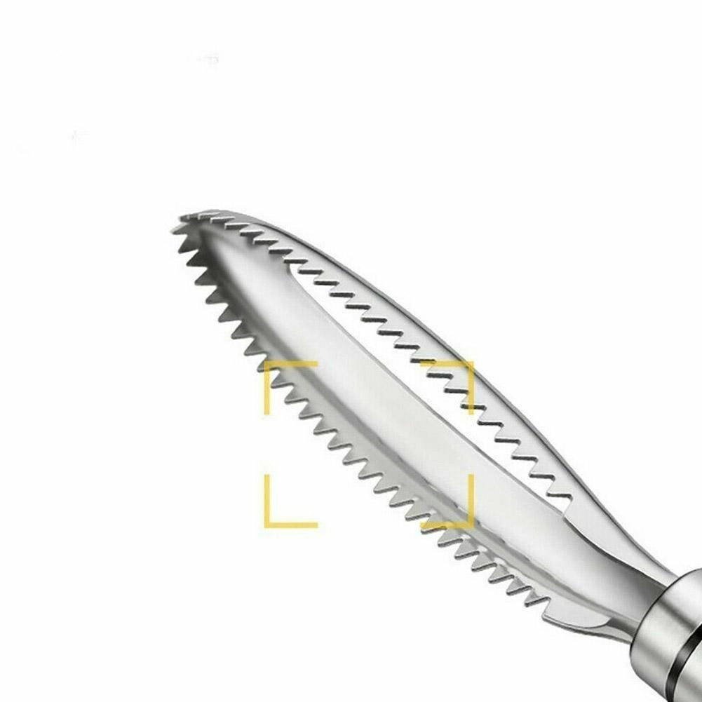 Нож для чистки рыбы, Рыбочистка металлическая для рыбы / Скребок для удаления чешуи