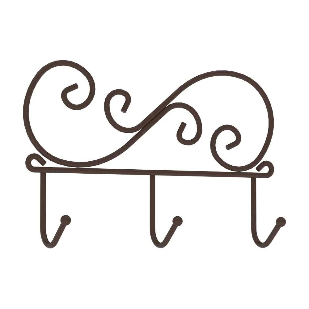 ЗМИ Вешалка настенная / Кружева 3 / цвет коричневый ВН275 КОР