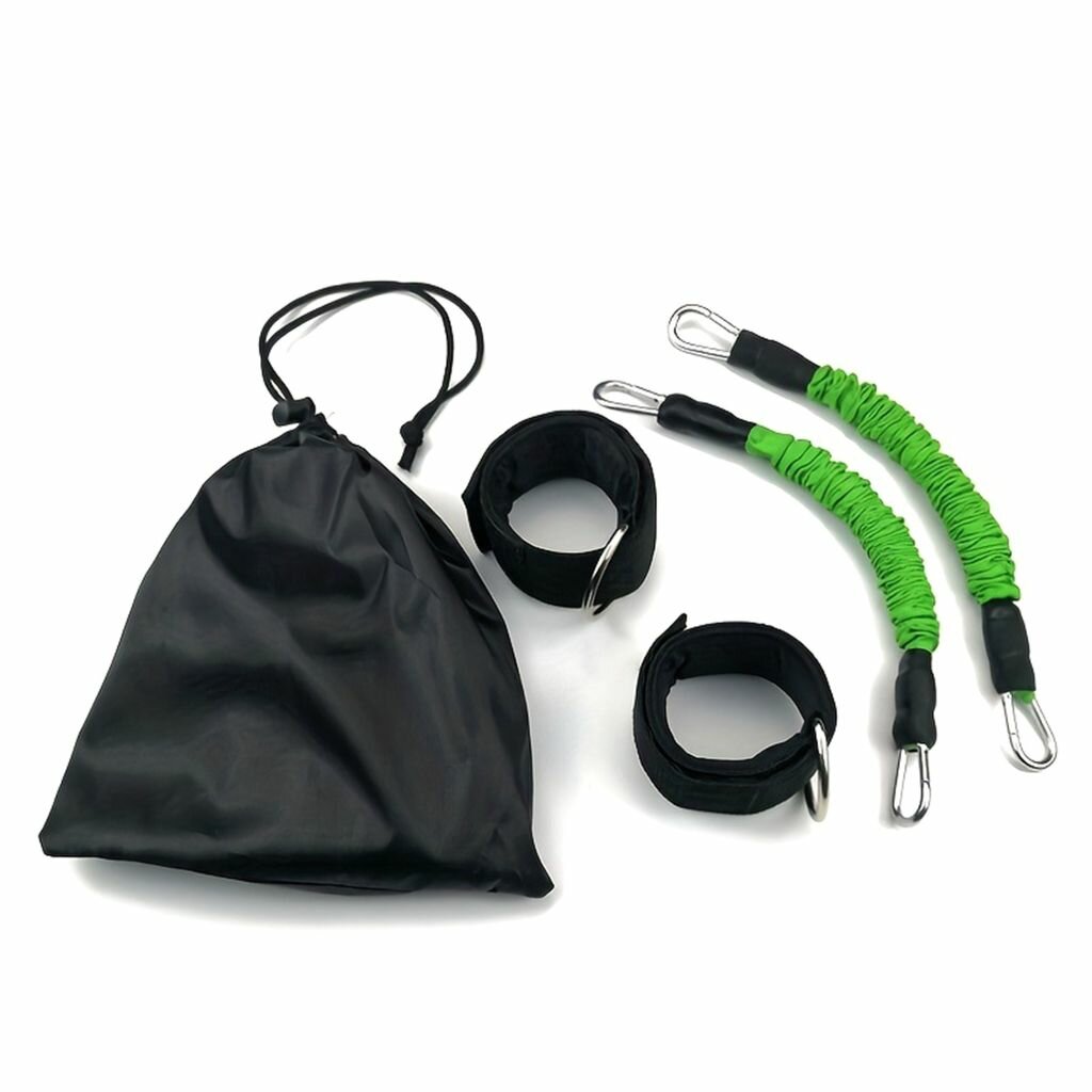 (1 комплект) Тренажер для силовых упражнений для ног с поясом для натяжения четырехглавой мышцы-зеленый