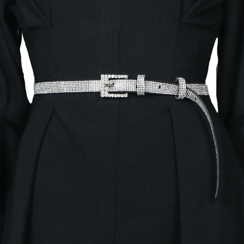 (1 штука) пояс со стразами и бриллиантами на квадратной пряжке