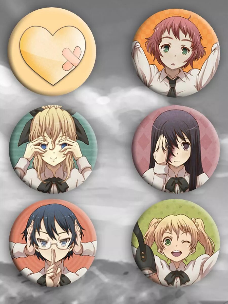 Значки Katawa Shoujo/ Девушки-инвалиды