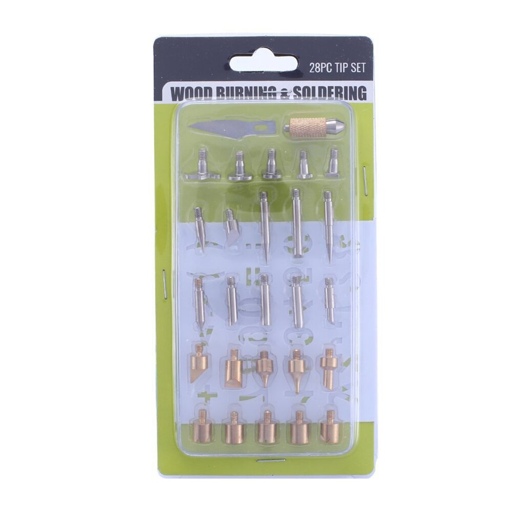 Полный набор паяльников с 28 Резьбовыми наконечниками из сплава Идеально подходит для гравировки и поделок своими руками Выжигания по дереву и других работ