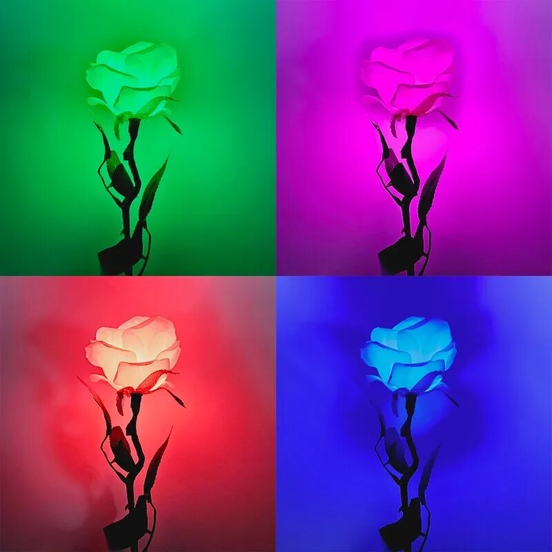 Светящаяся семицветная роза для фокусов