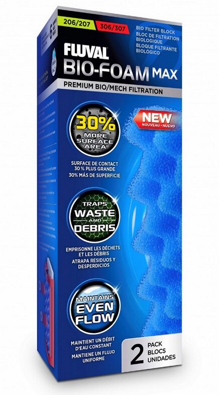 Губка для механической очистки Hagen FLUVAL Bio Foam MAX для фильтров Fluval 206, 207, 306, 307
